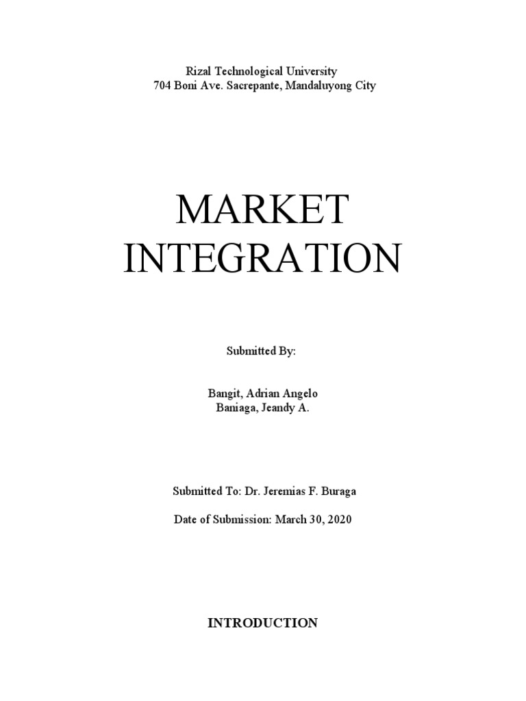 Chapter 3 Market Integration | PDF | Conglomerate (Company) | Mergers ...