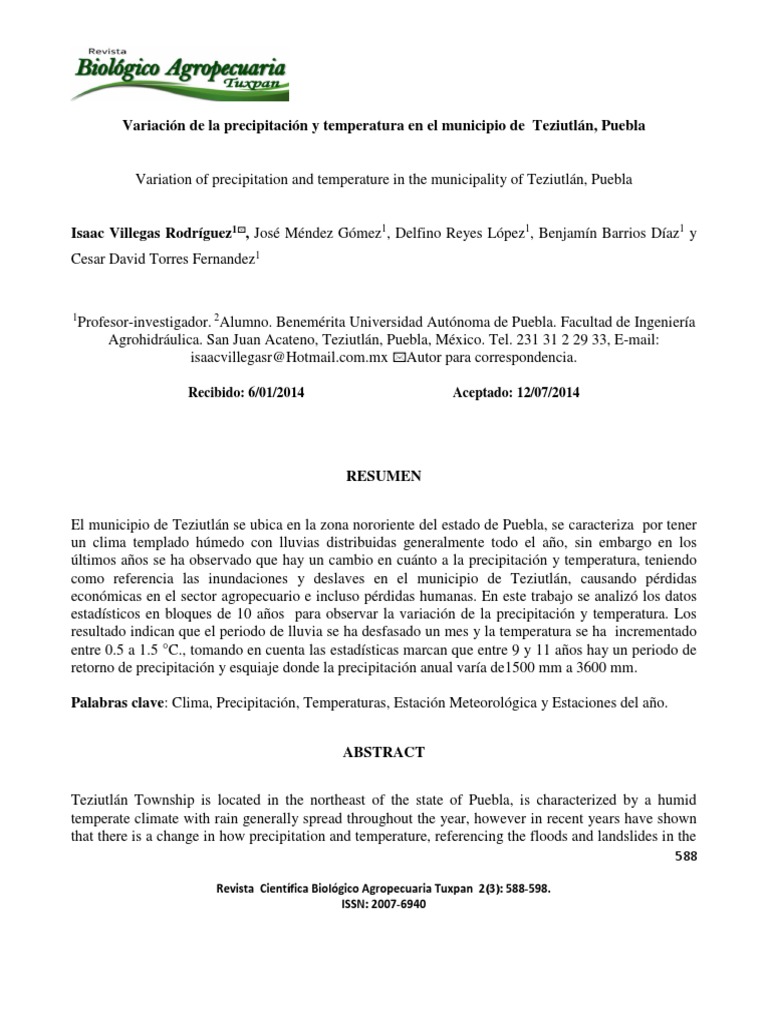 Teziutlan Clima | PDF | Clima | Clima templado