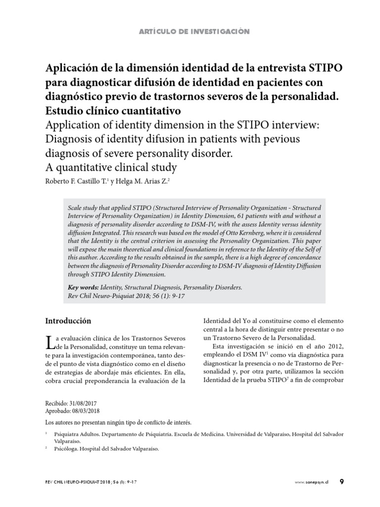 STIPO | PDF | Manual Diagnóstico y Estadístico de los Trastornos ...