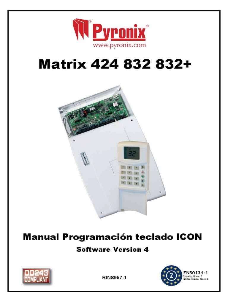 Matrix 424 832 832+ V4 - Manual de Programacion ICONOS PDF | PDF | Datos de computadora | Equipo ...