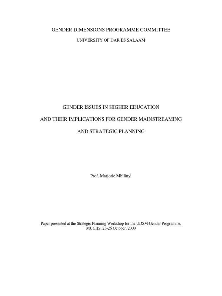 Gender Mainstreaming | PDF | Gender | Gender Studies