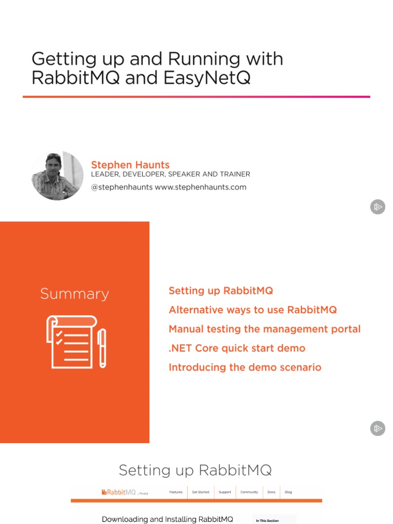 Getting Up and Running With Rabbitmq and Easynetq Slides | PDF