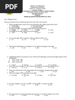 Grade 10 Melcs Enhanced Mathematics | PDF | Polynomial | Zero Of A Function
