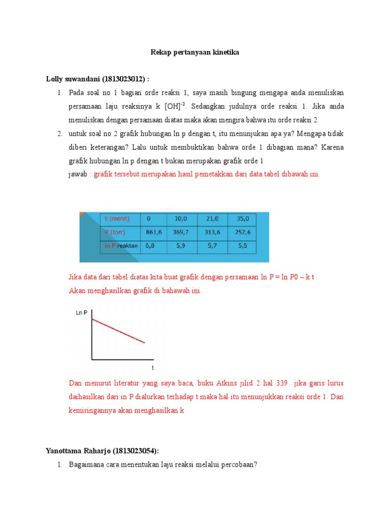 Jawaban Kinetik | PDF