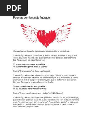 Hoja De Trabajo Sobre El Lenguaje Figurativo En Los Poemas Tarjetas De