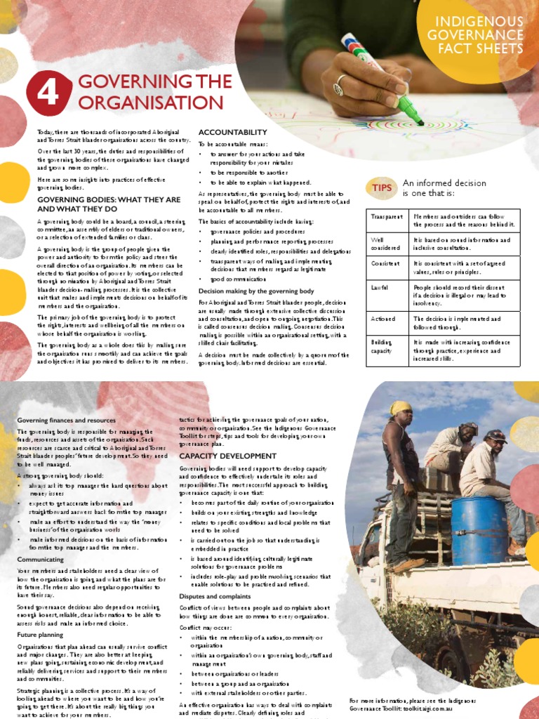 Governing The Organisation: Indigenous Governance Fact Sheets | PDF ...
