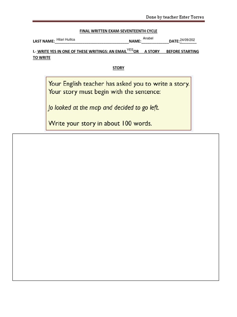 Ester Torres' Final Exam Overview | PDF | Mystery, Thriller & Crime Fiction