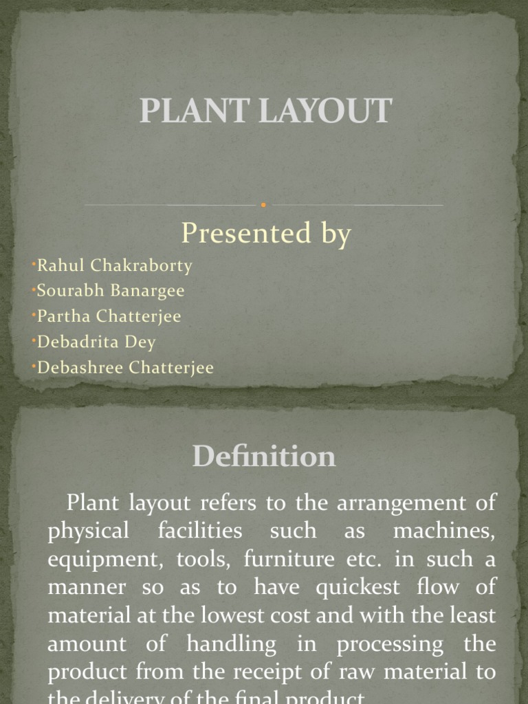 Plant Layout: Presented by | PDF | Mass Production | Automation