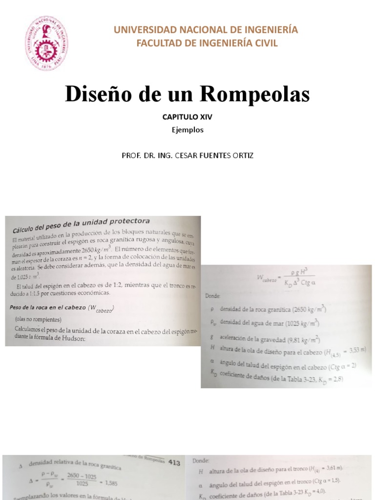 Diseño de Rompeolas Ejemplos | PDF