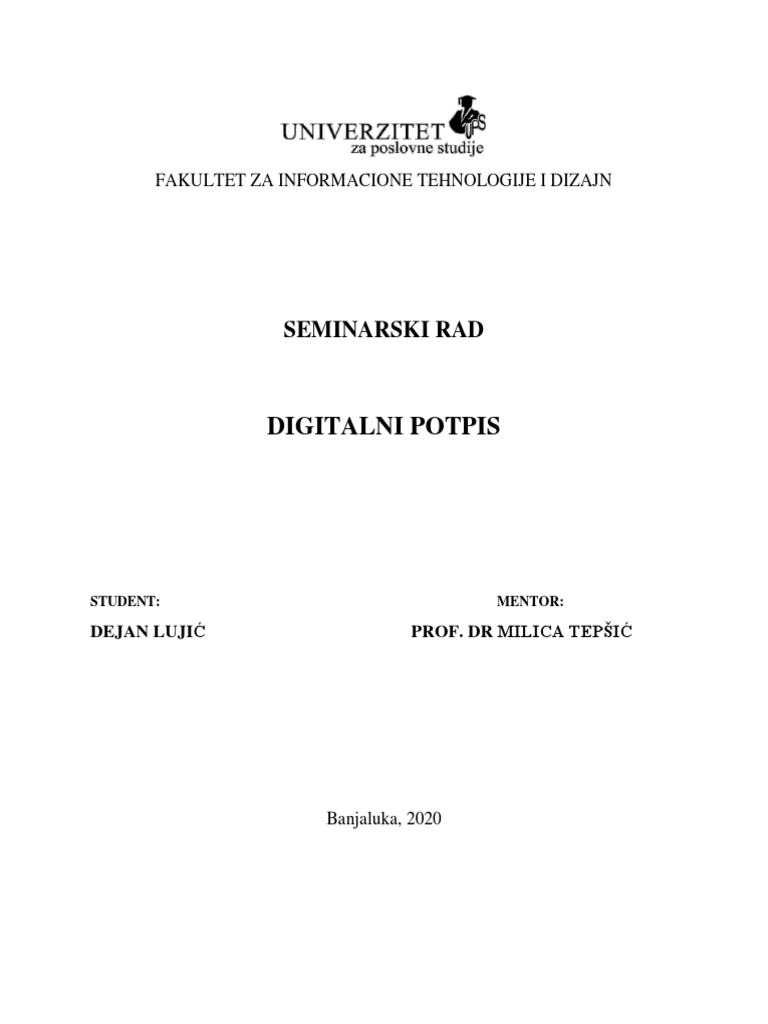 Digitalni Potpis | PDF