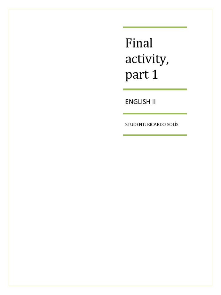 Final Activity PT 1 | PDF