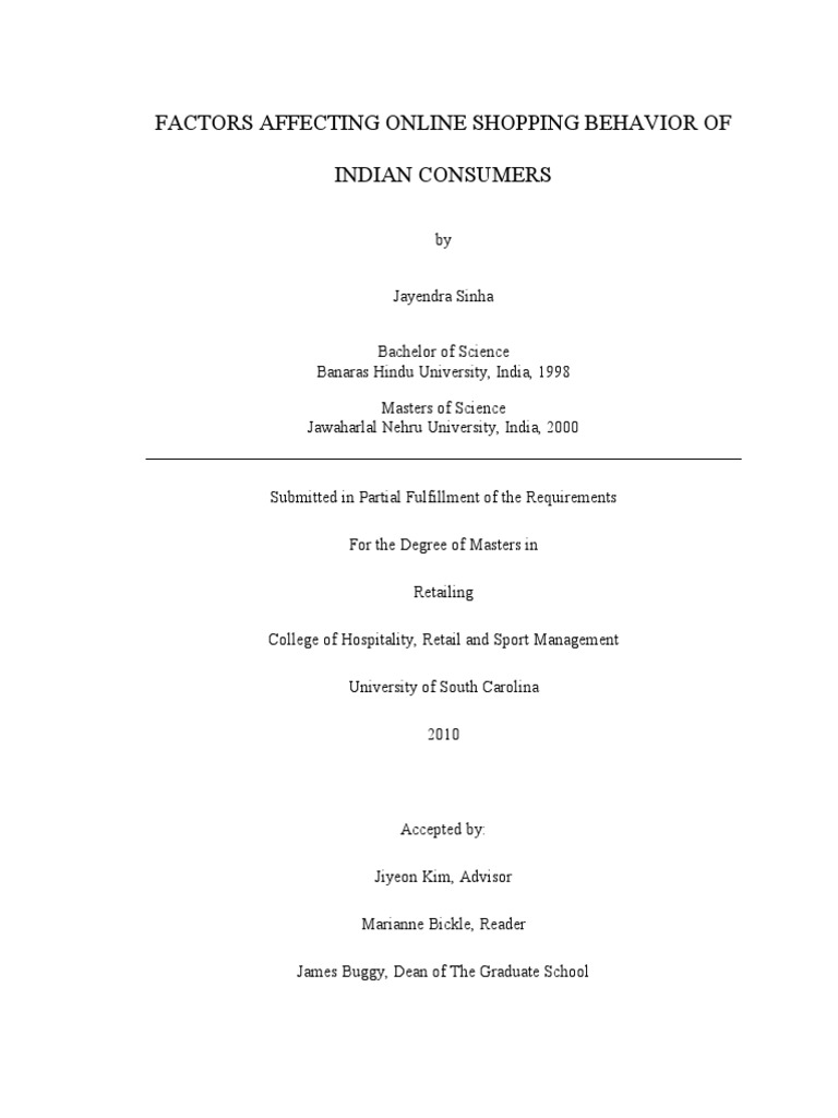 Factors Affecting Online Shopping Behavior Of Indian Consumers PDF