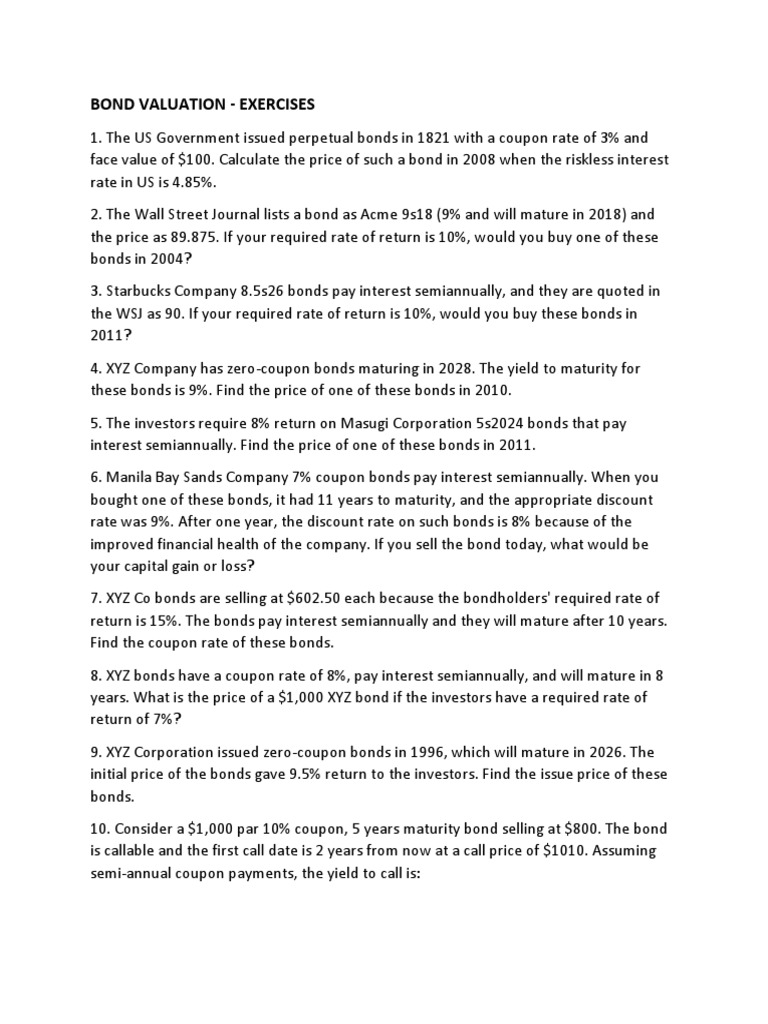 Bond Valuation | PDF