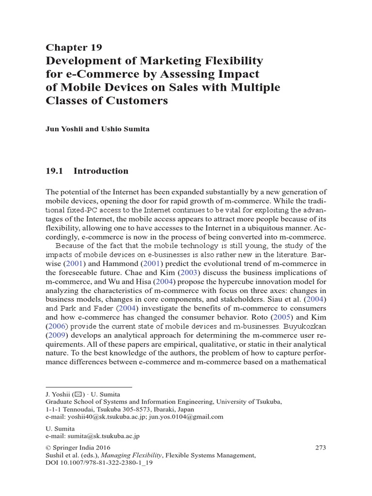 Development of Marketing Flexibility For E-Commerce by Assessing Impact ...