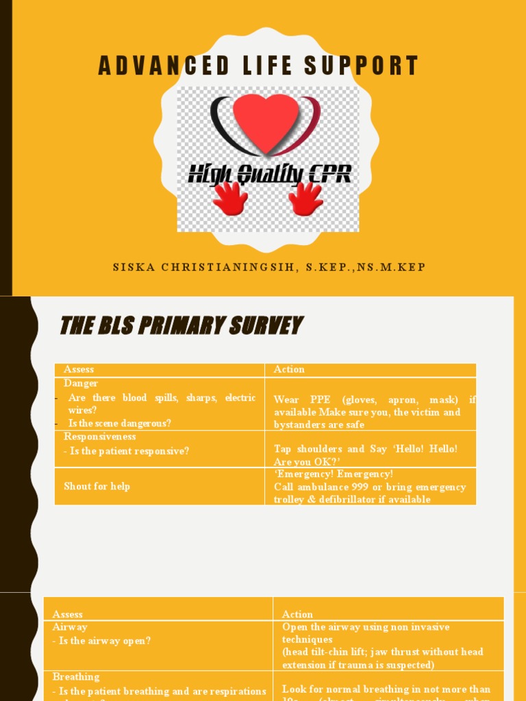 Advanced Life Support: Siska Christianingsih, S.Kep.,Ns.M.Kep | PDF ...