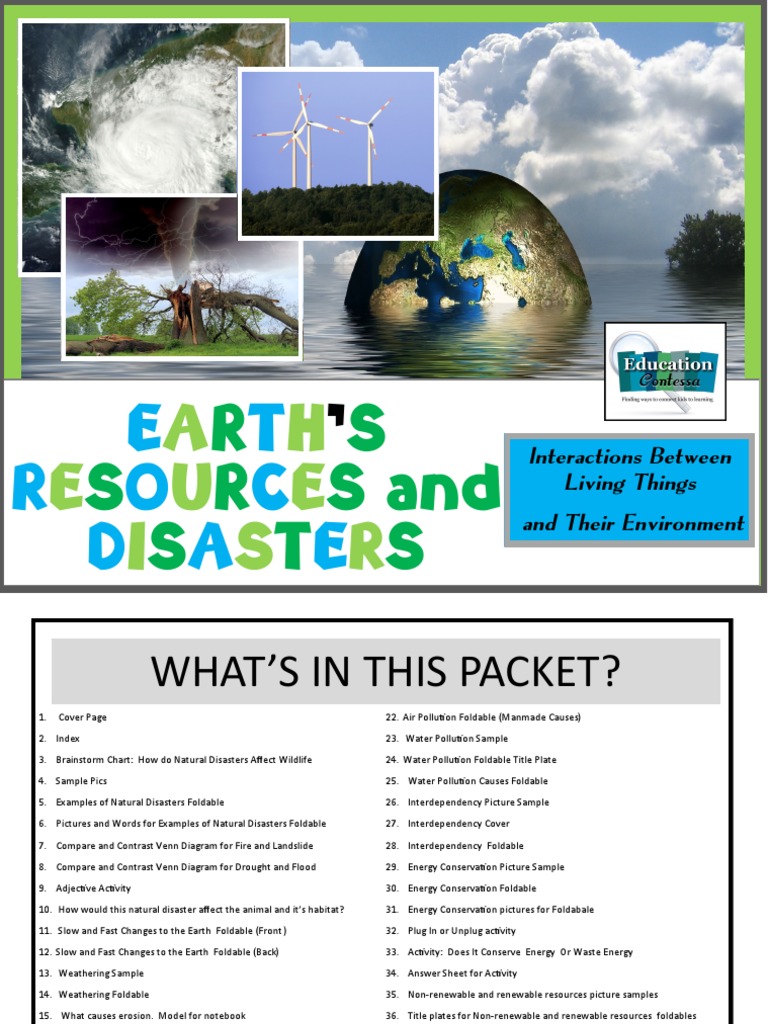 Resources Packet GREAT | PDF | Natural Disasters | Renewable Resources