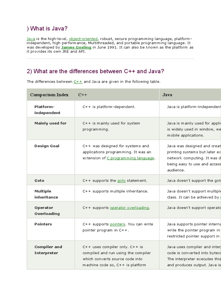 What Is Java | PDF | Object Oriented Programming | Constructor (Object ...