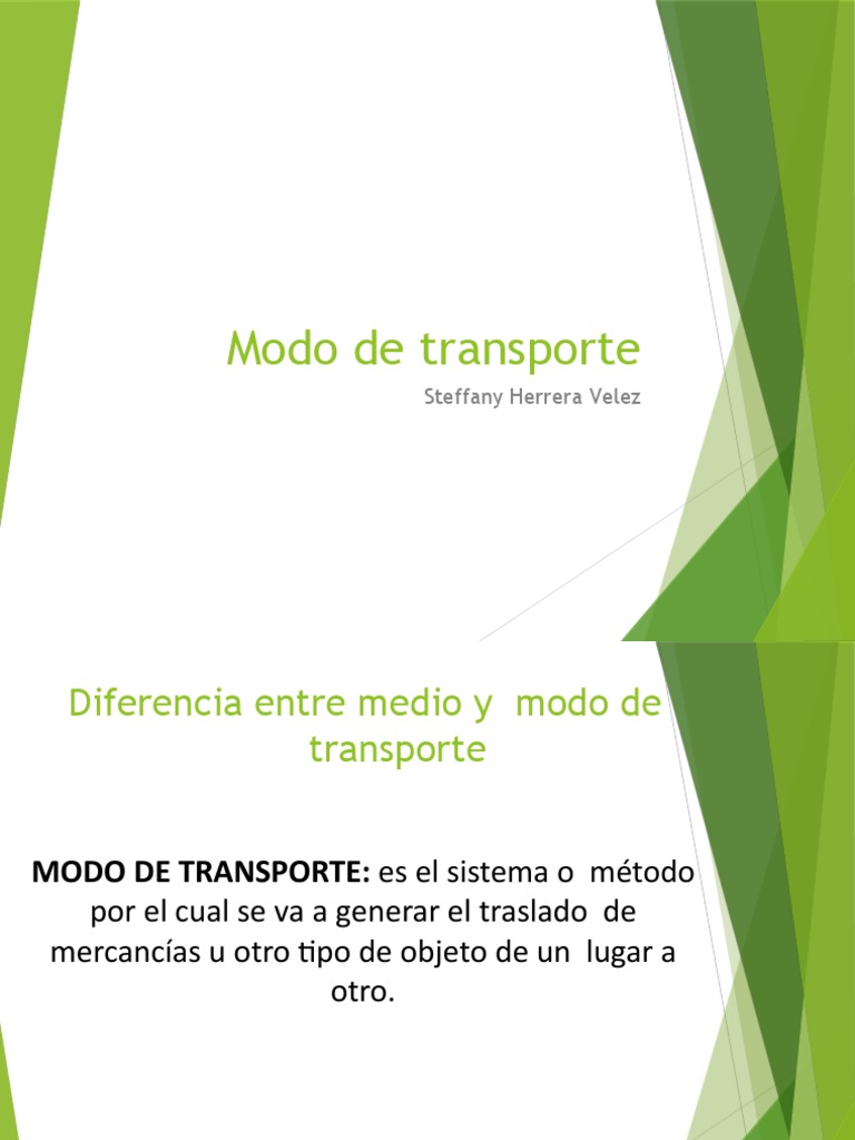 Medios y Modos de Transporte | PDF | Transporte | Industrias de servicio