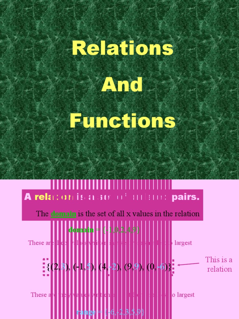 Relations & Functions | PDF | Function (Mathematics) | Variable (Mathematics)