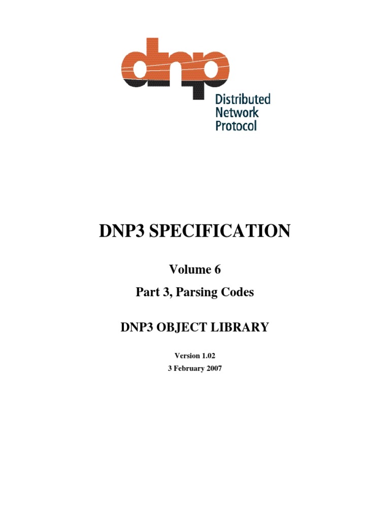 Dnp3 Specification: Part 3, Parsing Codes | PDF | Specification ...