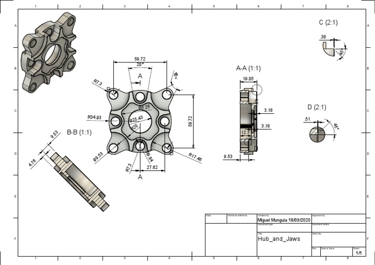 Hub - and - Jaws Drawing v1 | PDF