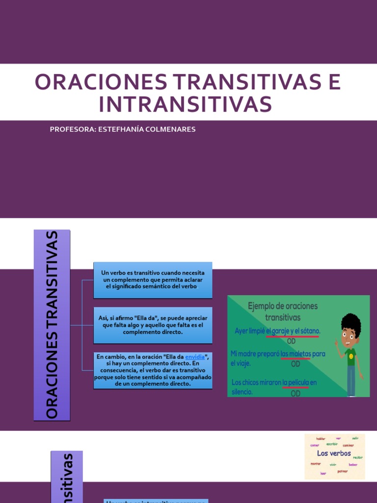 Oraciones Transitivas e Intransitivas | PDF