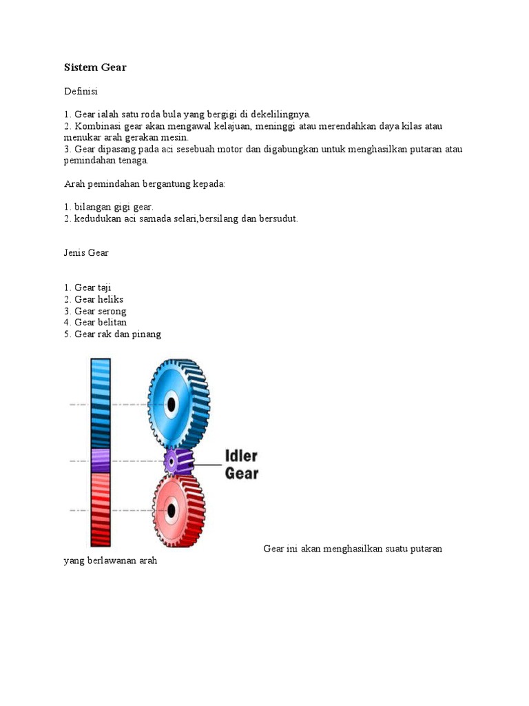 Sistem Gear | PDF