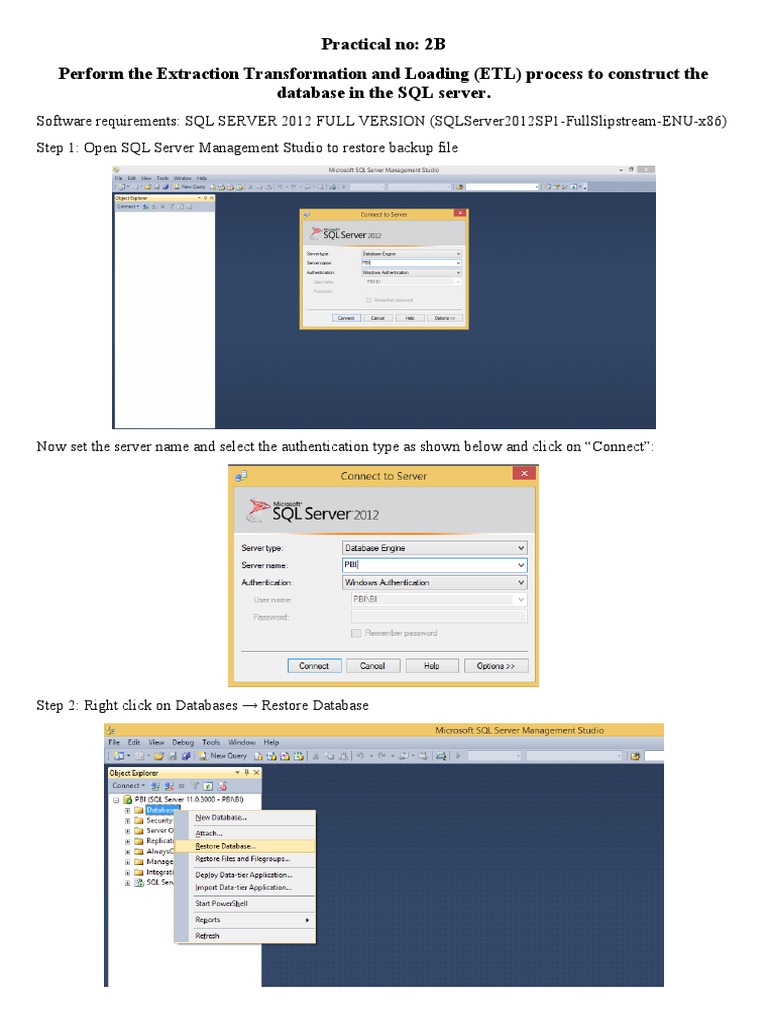 Practical No: 2B Perform The Extraction Transformation and Loading (ETL ...