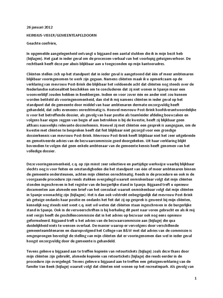 Proces-Verbaal Voorlopig Getuigenverhoor | PDF