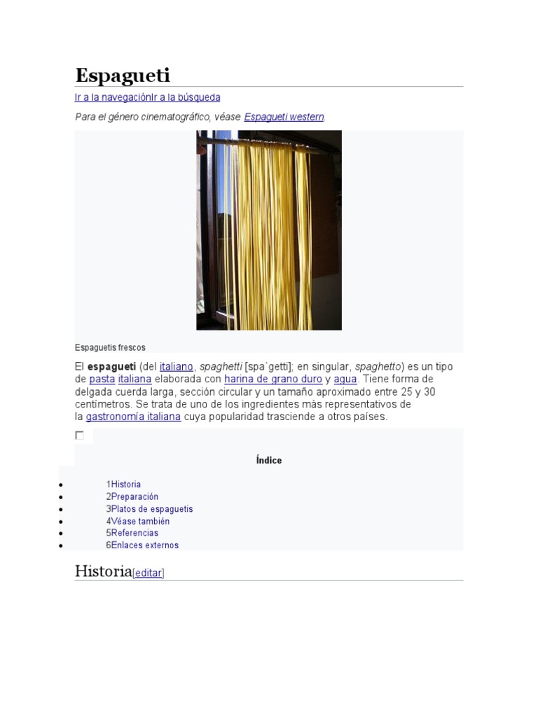 Spagetti, Receta | PDF | Espaguetis | Cocina europea