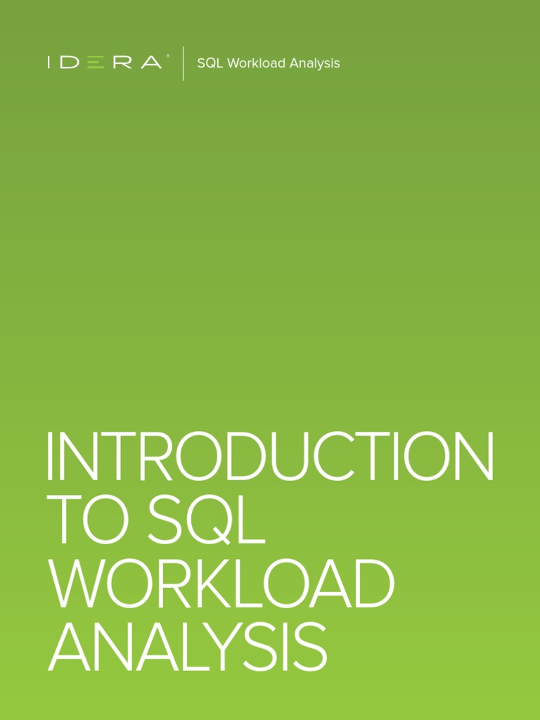Idera SQL Workload Analysis | PDF | Sql | Databases