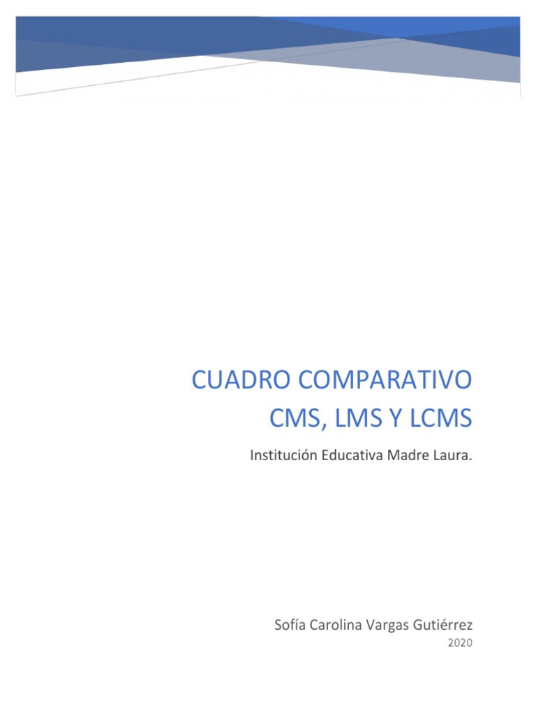 Sofía - Vargas - Cuadro Comparativo CMS, LMS y LCMS | PDF