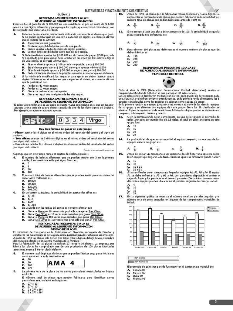 Tarea Matemáticas | PDF | Asociación de Futbol | FIFA Copa del Mundo