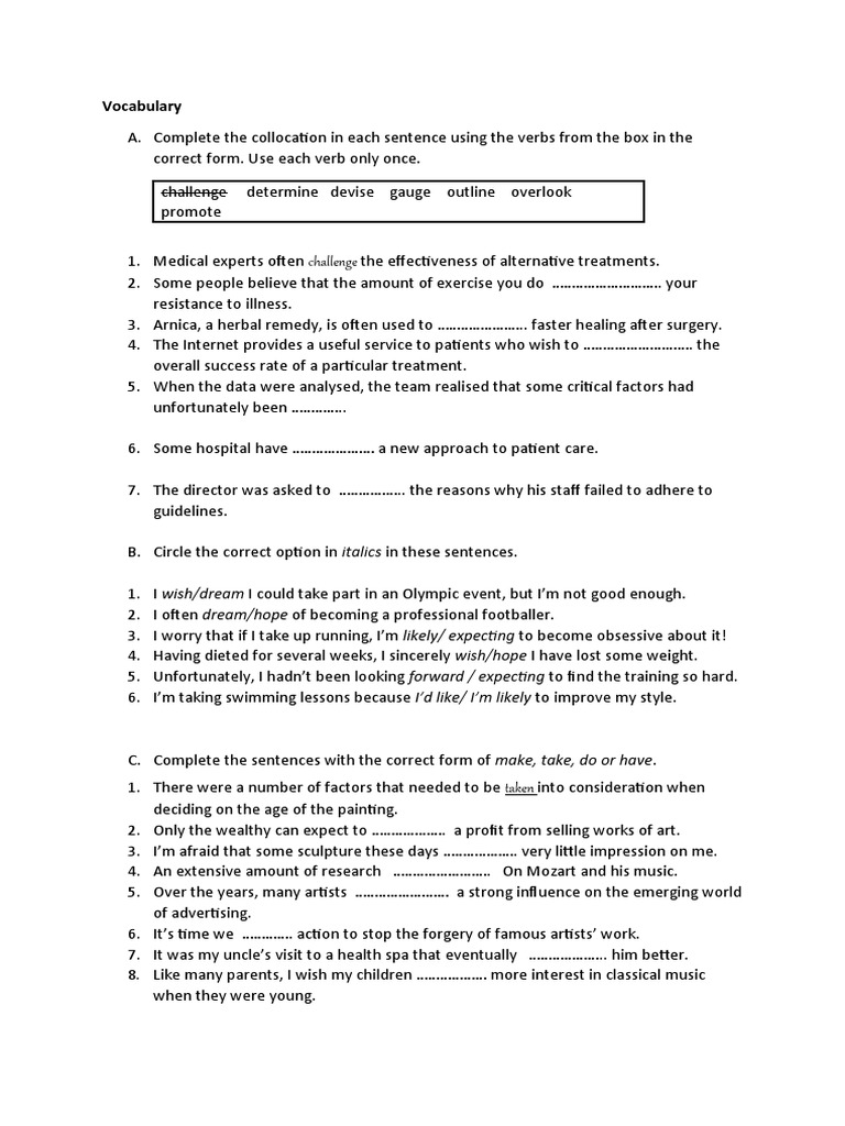 English Practice Vocabulary | PDF