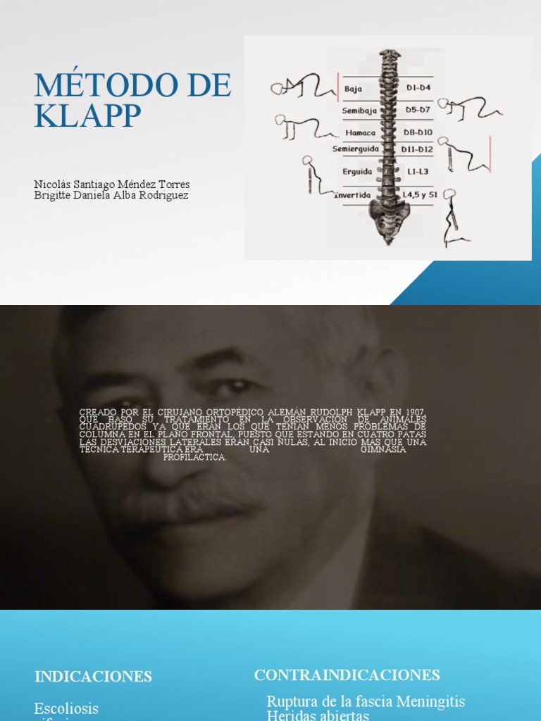MÉTODO DE KLAPP Expo Final | PDF | La columna vertebral | Escoliosis