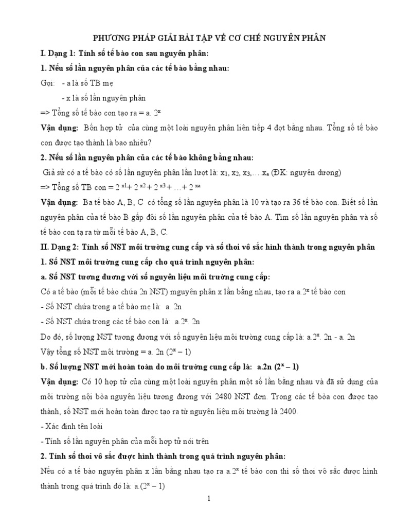 Phuong Phap Giai Bai Tap Ve Nguyen Phan Va Giam Phan Lop 10 PDF | PDF