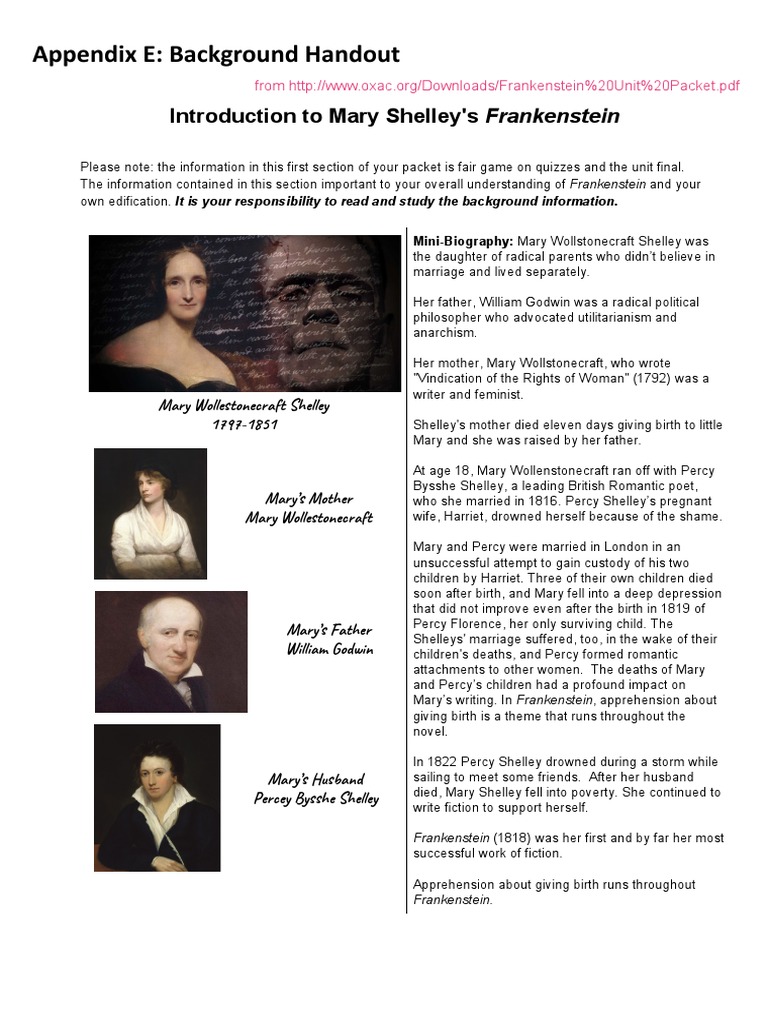 Frankenstein Background PDF | PDF | Gothic Fiction | Frankenstein