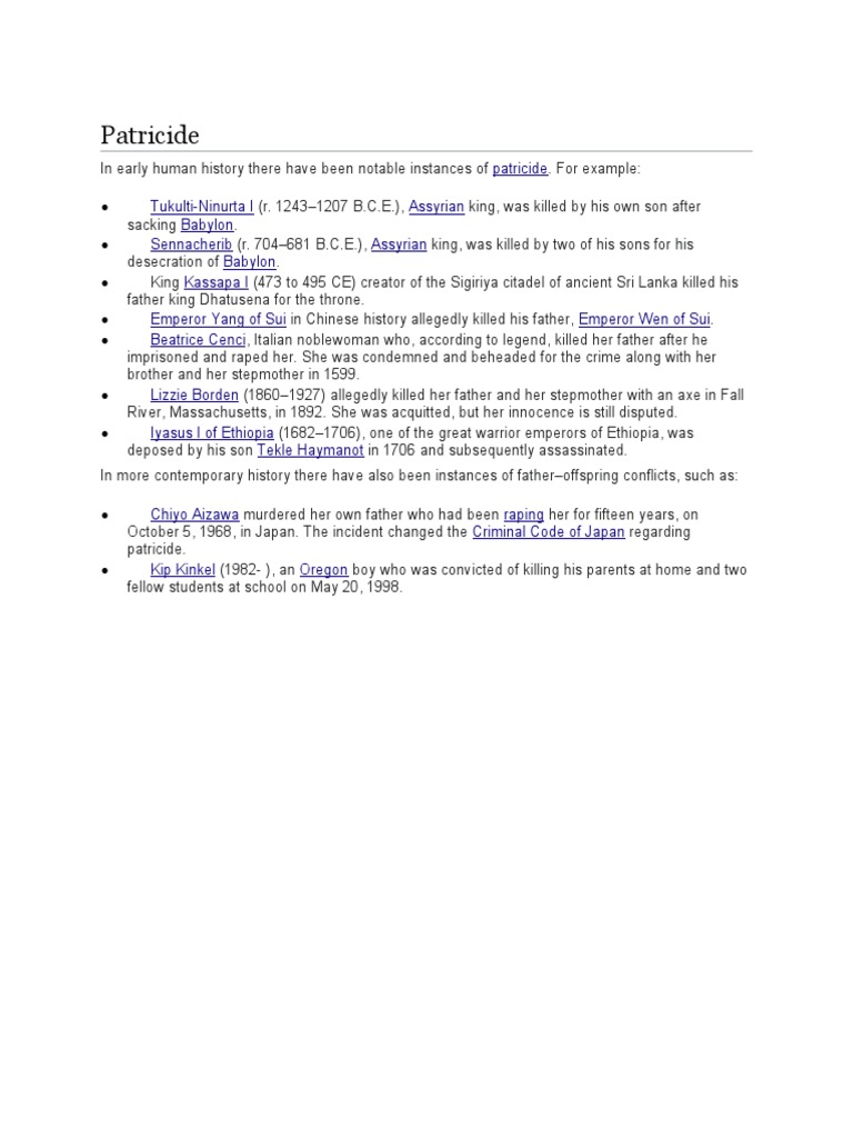 Patricide | PDF