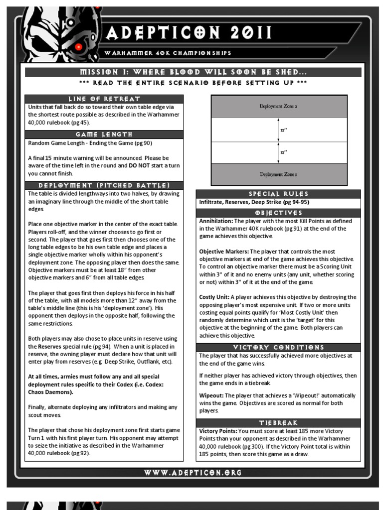 Adepticon 2011 40KChampPrimer | PDF | Military | Warfare