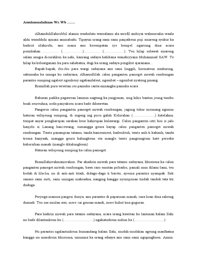 MC Sunda Baru | PDF | Seni & Disiplin Bahasa | Kajian Bahasa Asing