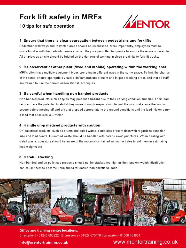 10 FLT Tips - MRFs | PDF | Forklift | Transport
