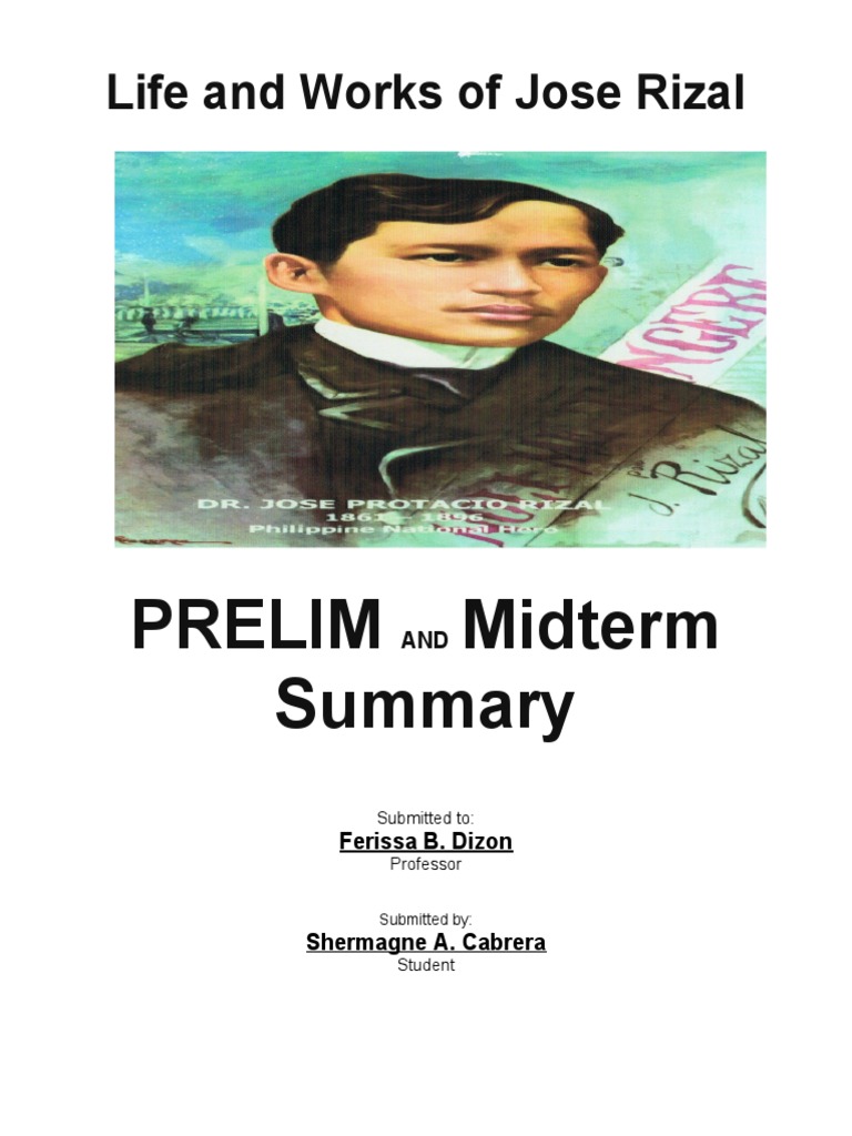 Life and Works of Jose Rizal: Prelim Midterm | PDF | Spanish Colonization Of The Americas ...