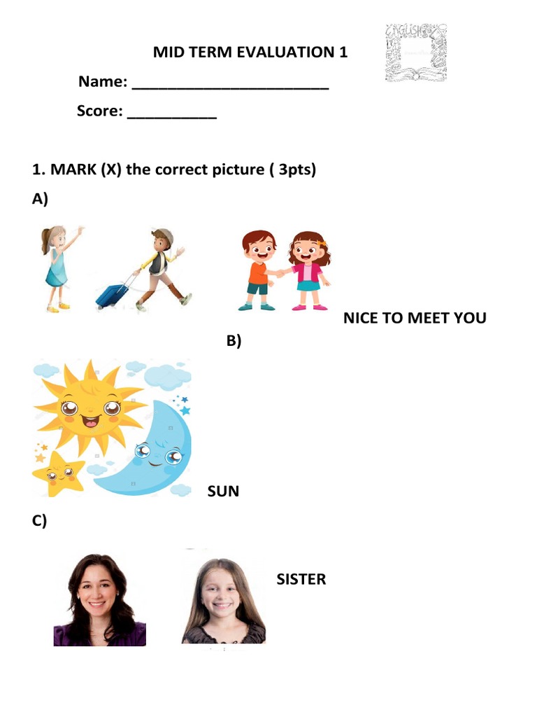 Mid term evaluation 1 score | PDF