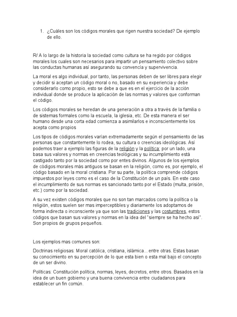 código moral | PDF | Moralidad | Sociedad