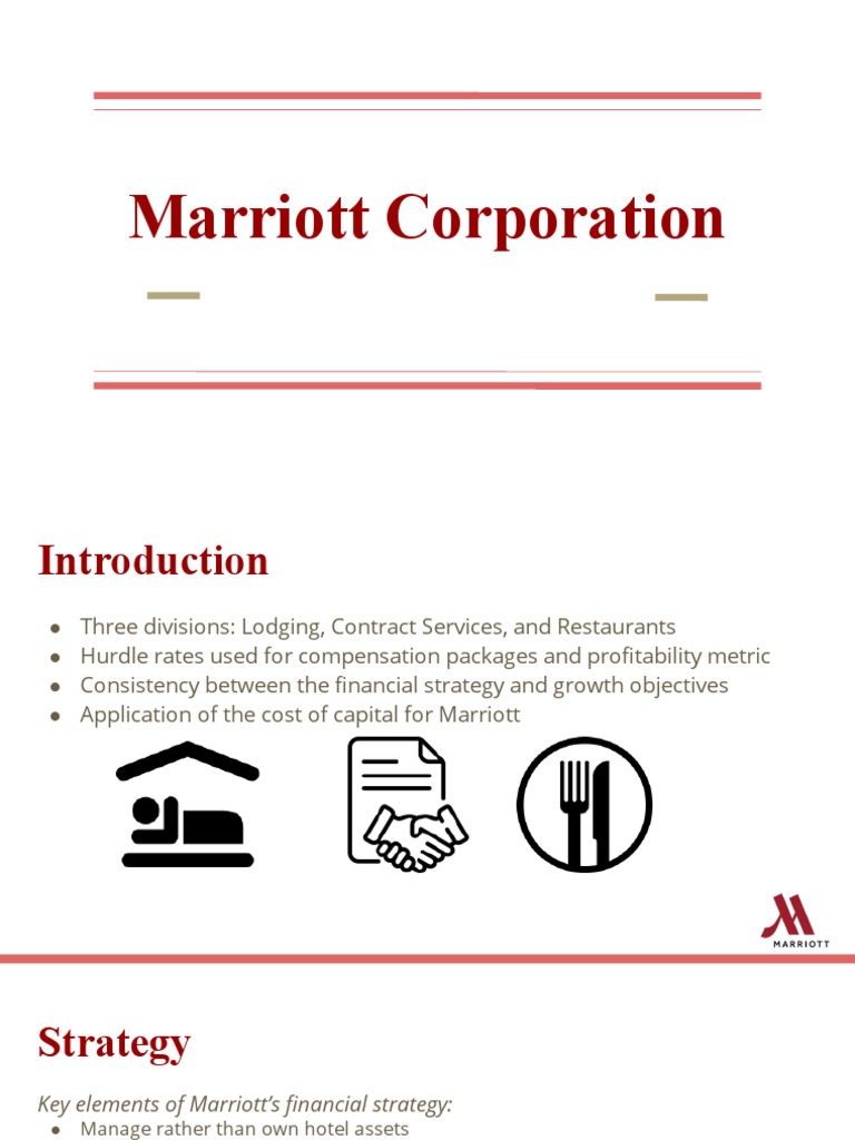 Marriott Corporation Financial Strategy | PDF | Cost Of Capital | Net ...