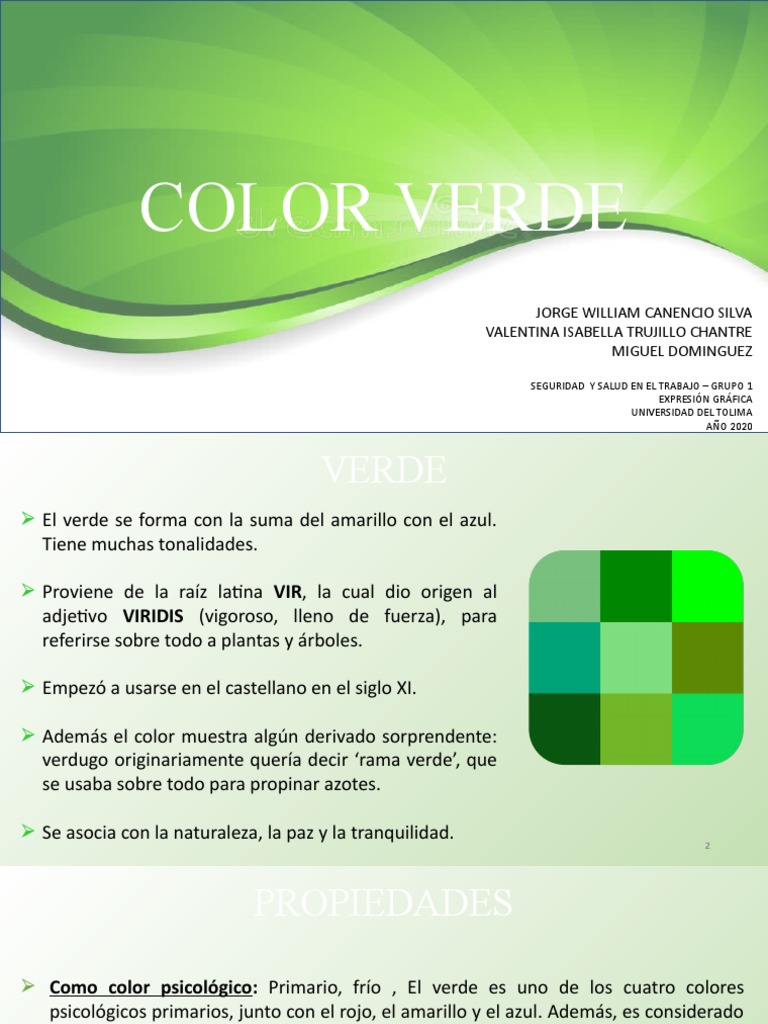 Color Verde | PDF | Verde | Azul