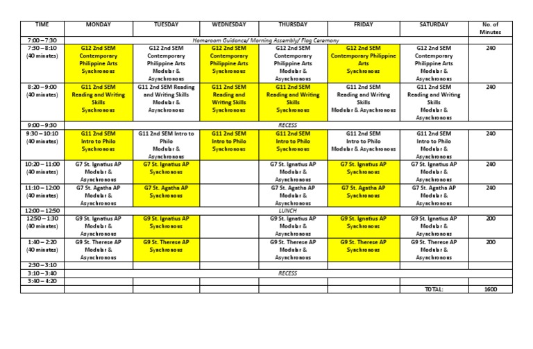 Homeroom Guidance/ Morning Assembly/ Flag Ceremony | PDF