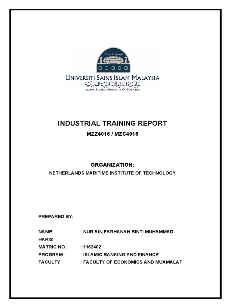 Industrial Training Report Ainjeb | PDF | Internship | Job Hunting
