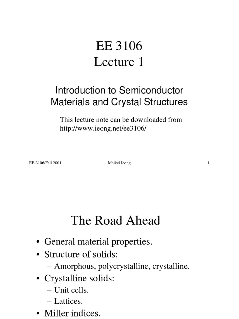 Semiconductor Materials and Structures | PDF | Crystal Structure | Physics