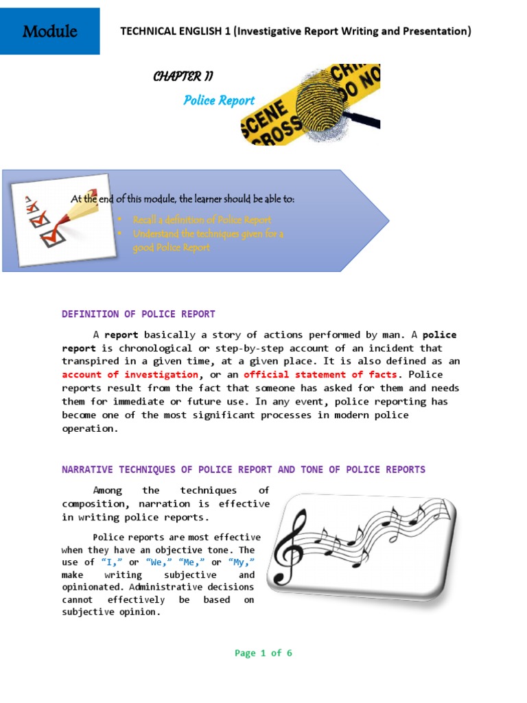 Chapter 2 - Police Report | PDF | Police | News